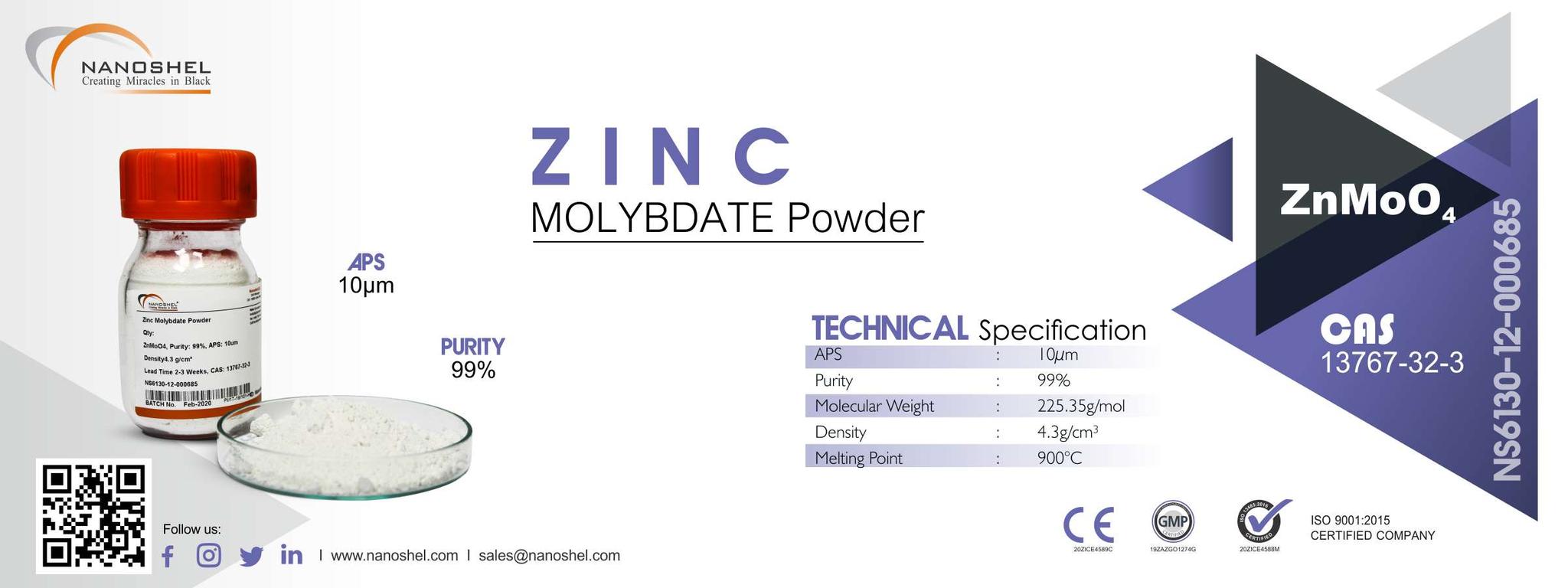 Zinc Molybdate Powder Less Price Worldwide Fast Delivery
