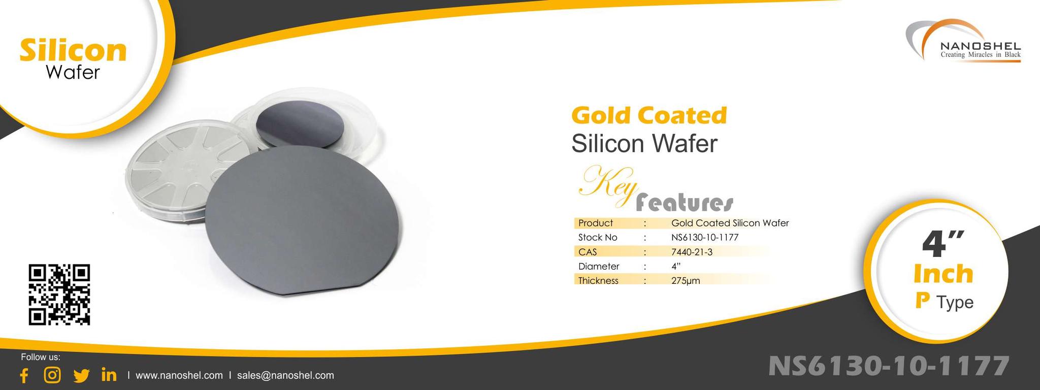 Silicon Wafer Gold Coated Best Quality Lowest Price