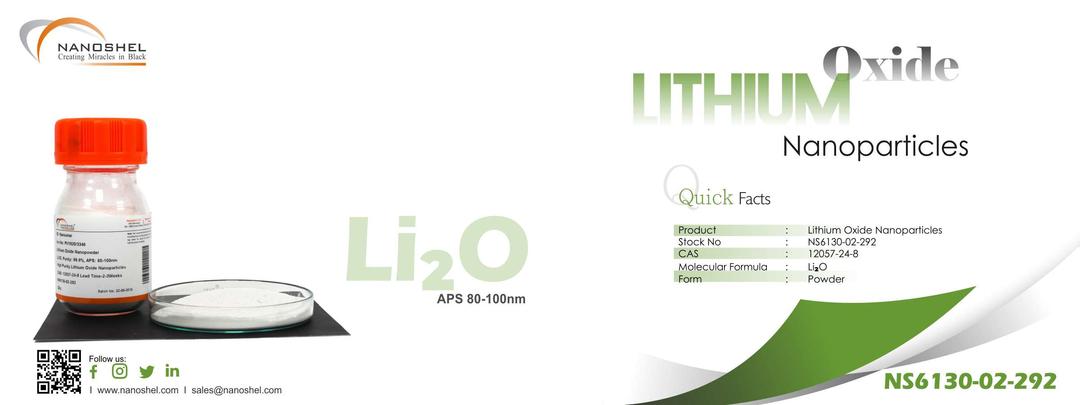 Lithium Oxide Nanoparticles High Purity Shipping Globally