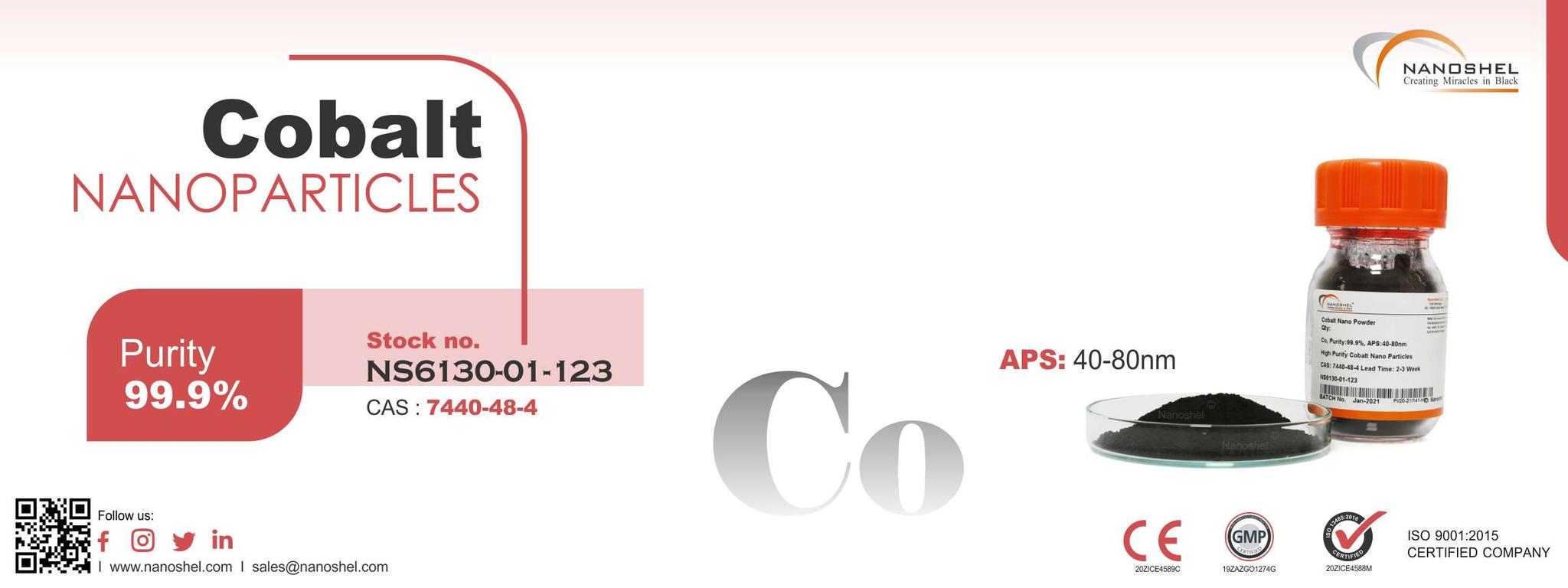 Cobalt Nanoparticles Detailed Analysis XRD SEM TEM