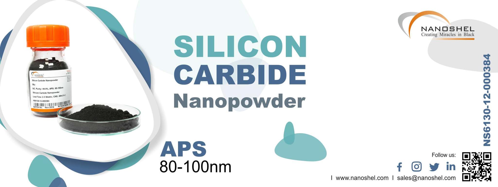 Silicon Carbide Nanopowder High Purity Worldwide Delivery
