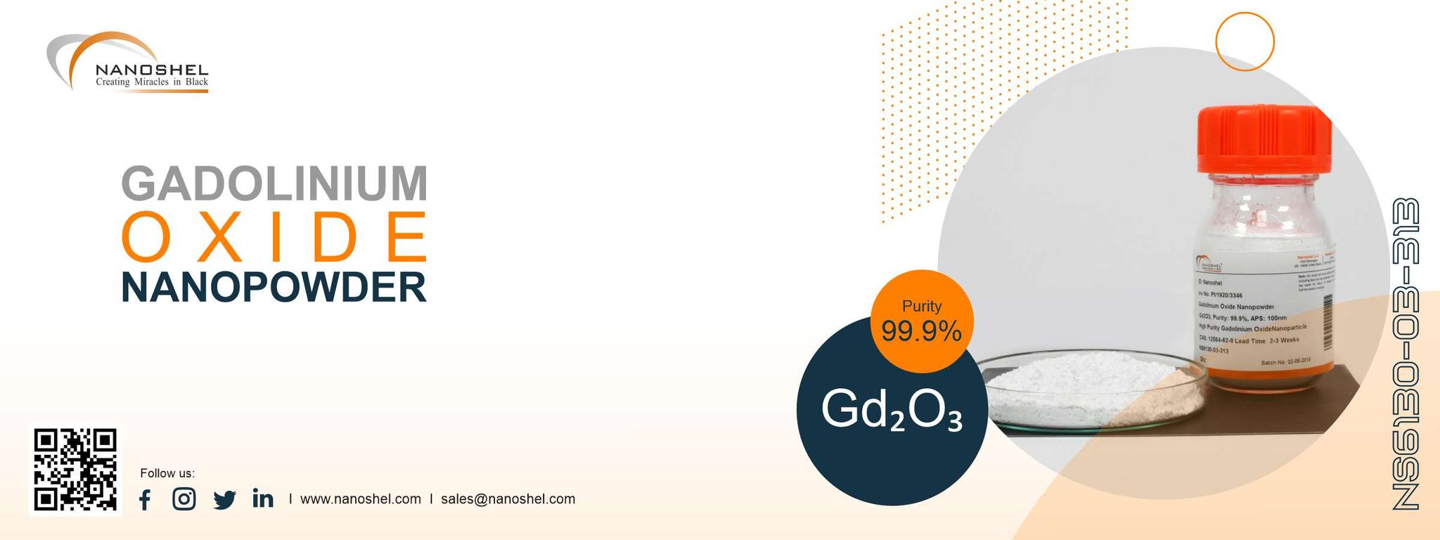 Gadolinium III Oxide Nanoparticles Less Price Fast Delivery