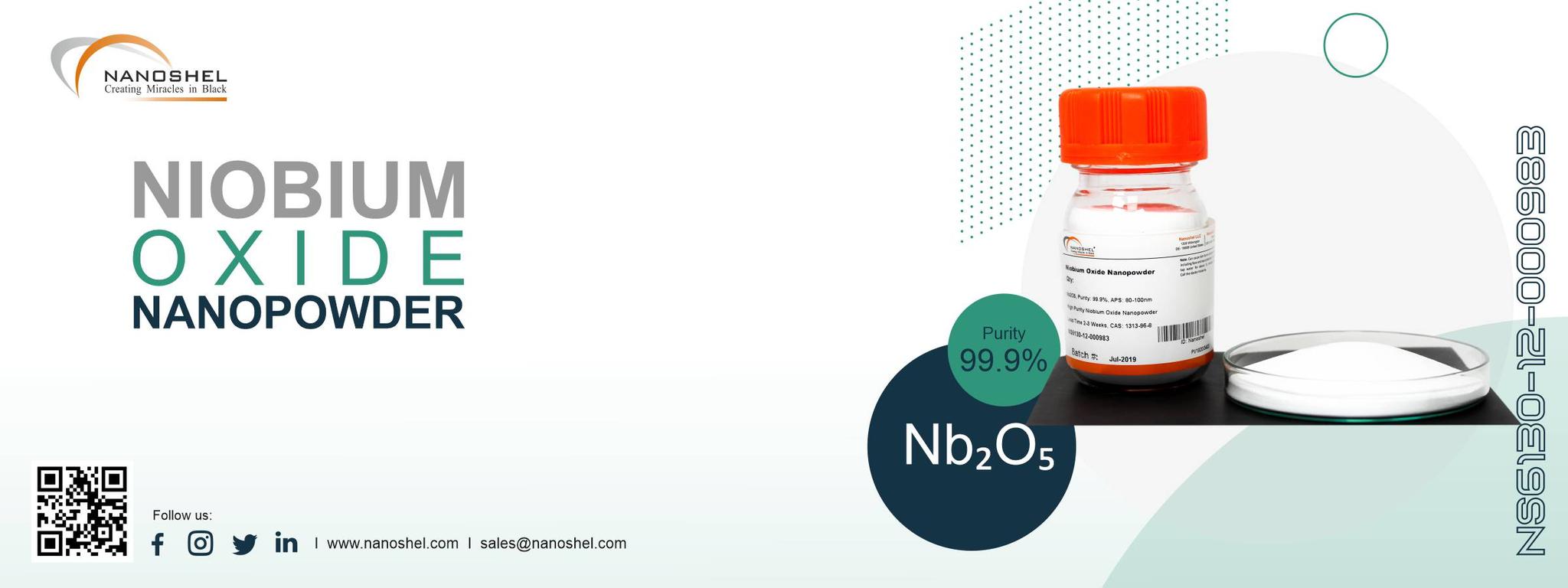 Niobium Oxide Nanoparticles High Purity Less Price Fast Delivery
