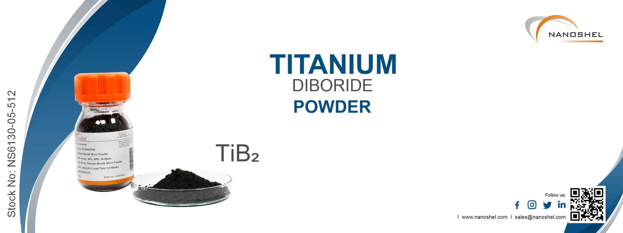 Titanium Diboride Powder (TiB2, Purity: 99%, APS: 40-50µm)