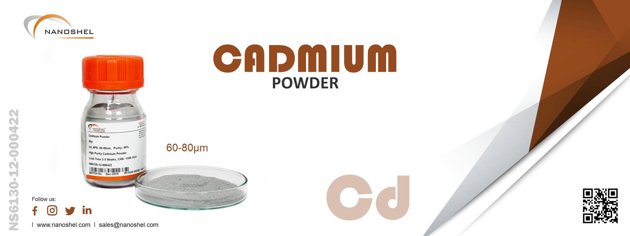 Cadmium Powder High Purity Lowest Price Worldwide Shipping