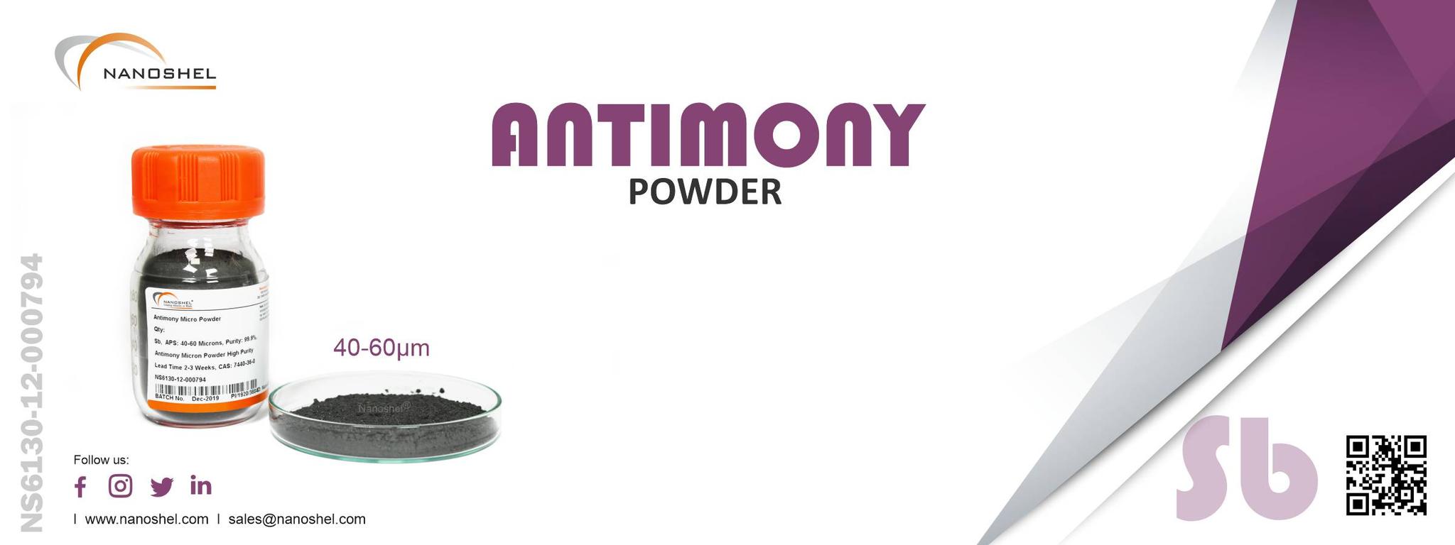 Antimony Powder High Purity Less Price Worldwide Shipping