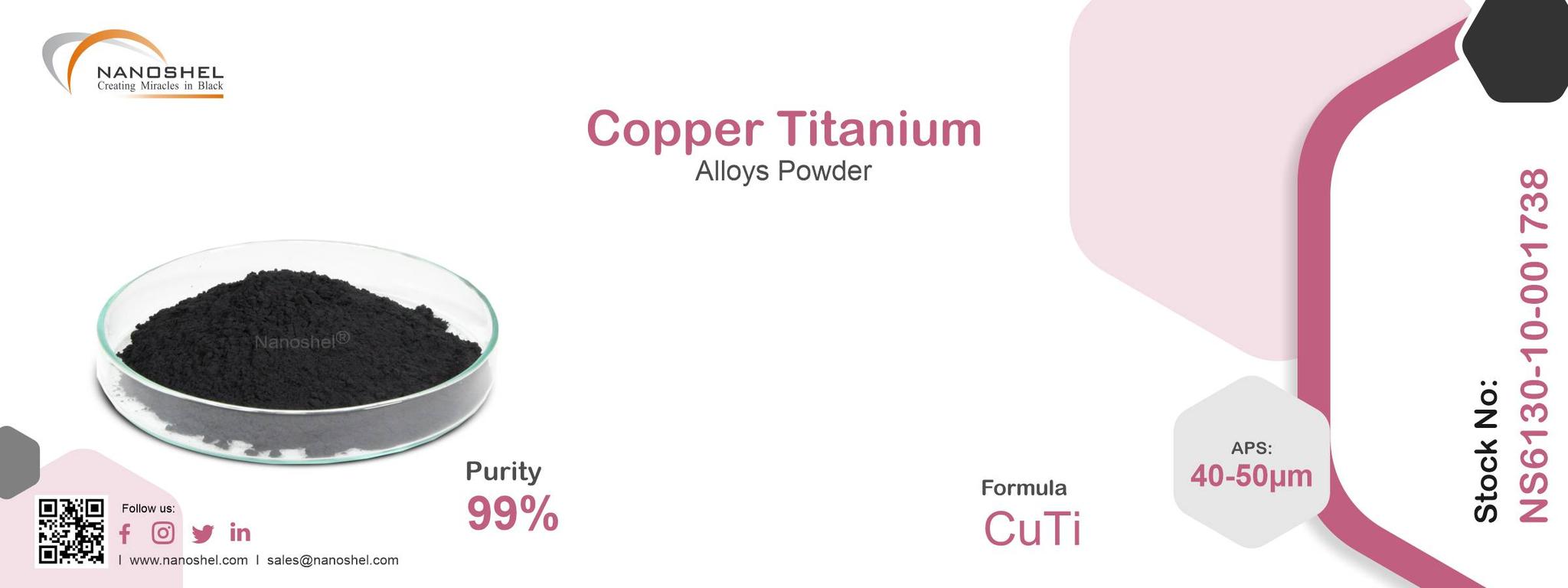 Copper Titanium Alloy Powder High Purity Less Price